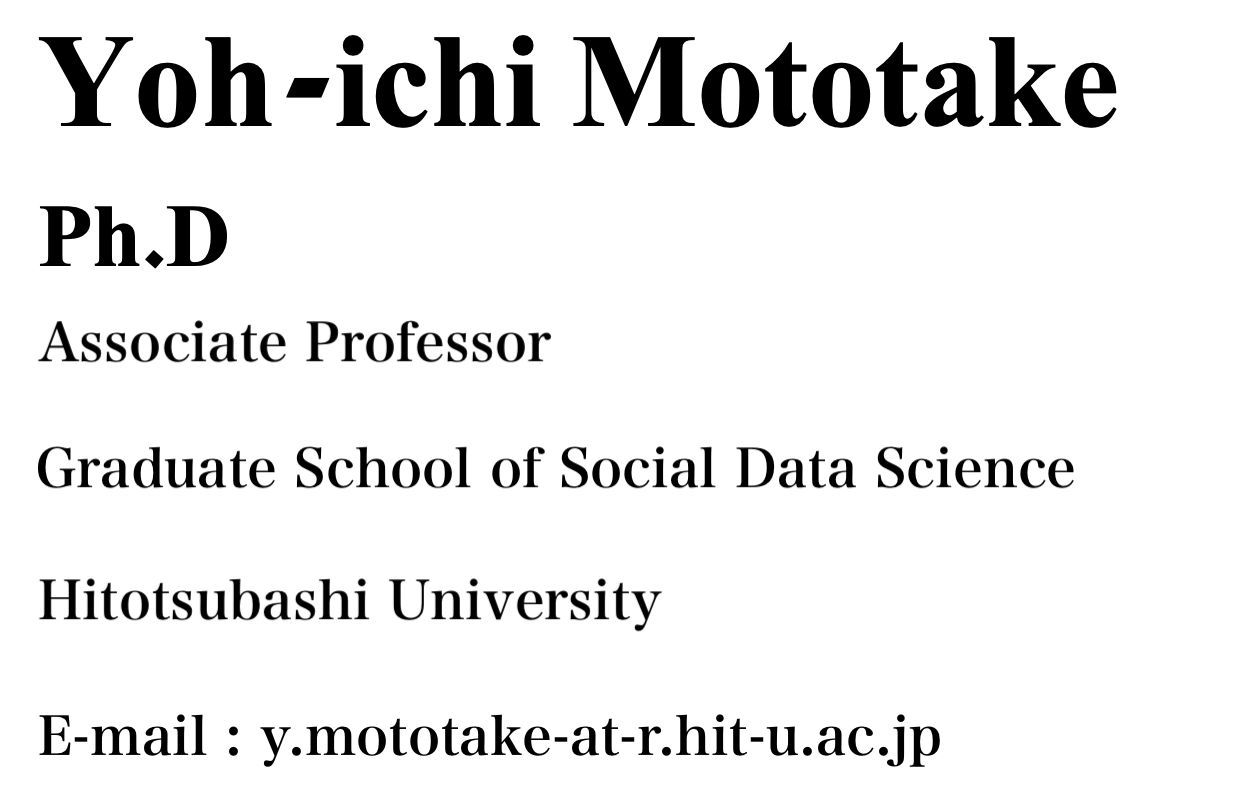 Yoh-ichi Mototake